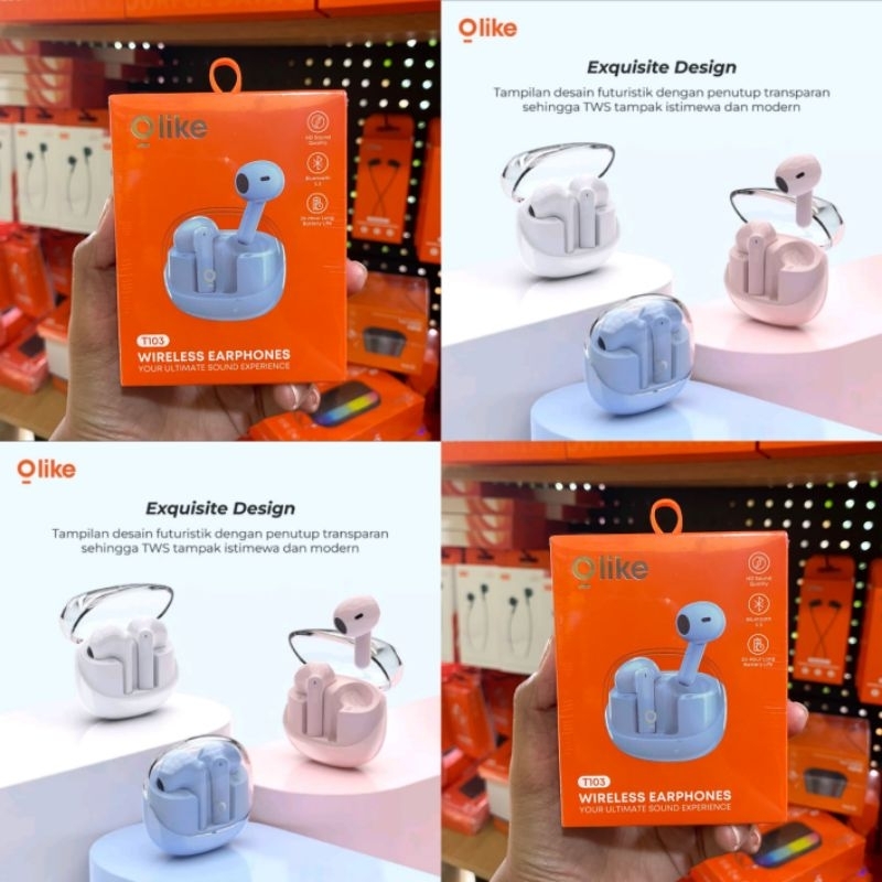 Jual OLIKE T103 TWS earphone bluetooth 5.3 true wireless | Shopee Indonesia