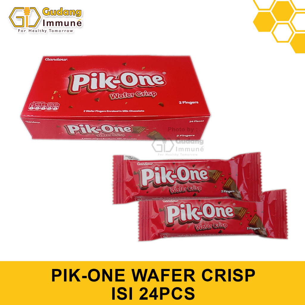 Jual PIK-ONE WAFER CRISP Wafer Salut Cokelat Susu BOX & Ecer, Coklat ...