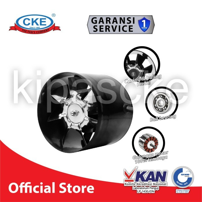 Jual Duct Pipe Booster Inline Duct Fan Metal Blade 4 Inch DF-100/1-NB ...