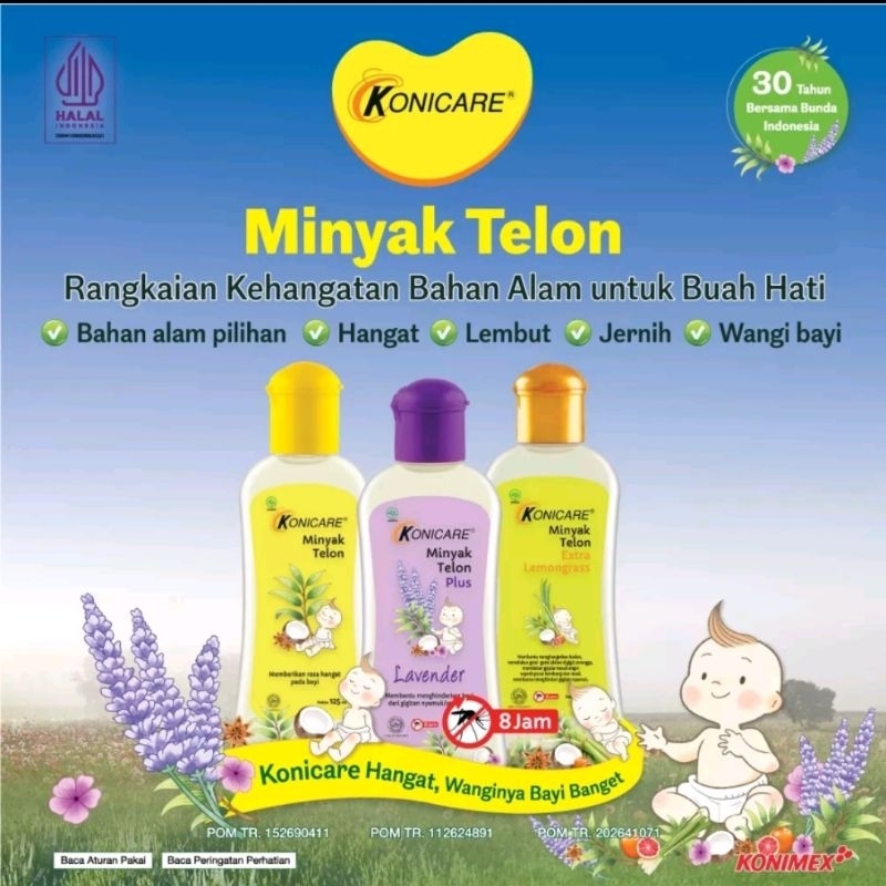 Jual KONICARE Minyak Telon Original Lavender Lemongrass 60ml 125ml ...