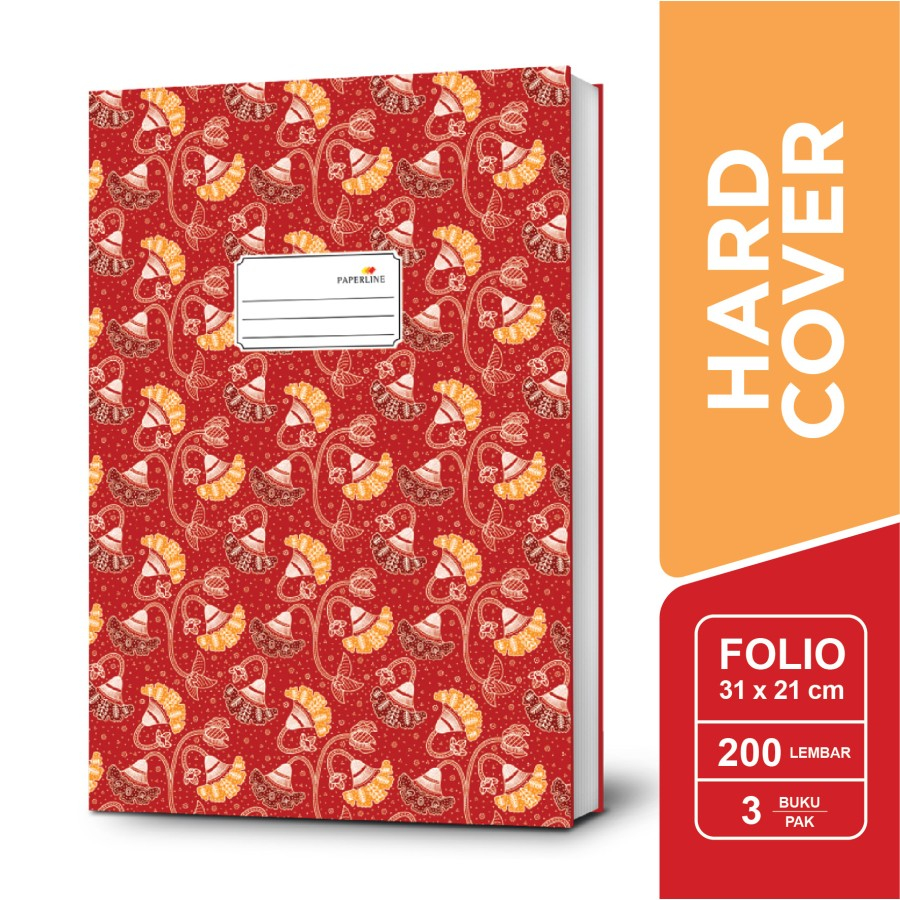 Jual Buku Hard Cover Paperline ukuran Folio F4 200 Lembar Notebook 1 ...