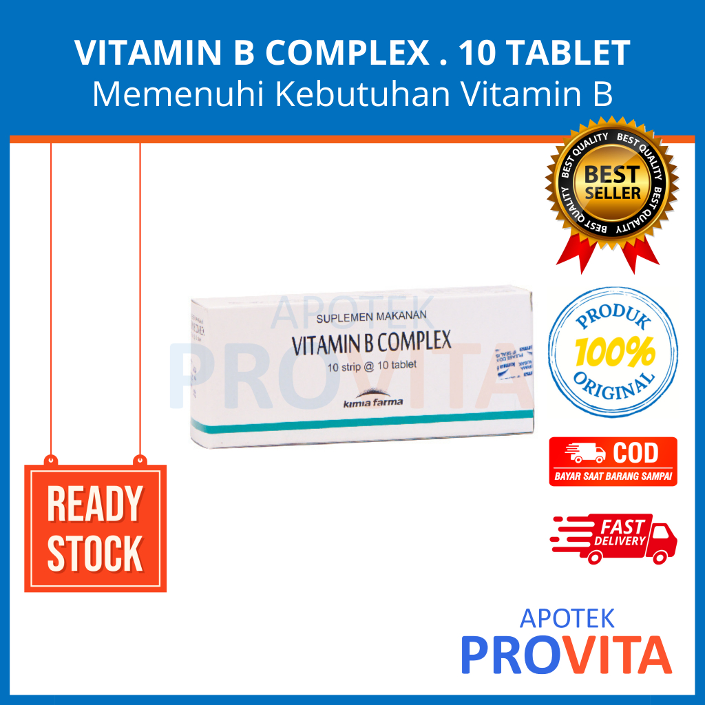 Jual Vitamin B Complex Strip Isi 10 Tablet Suplemen Kesehatan 0261