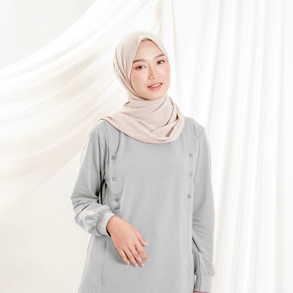 Jual SACHI - Atasan Blouse Busui Bukaan Kanan Kiri Double Akses One ...