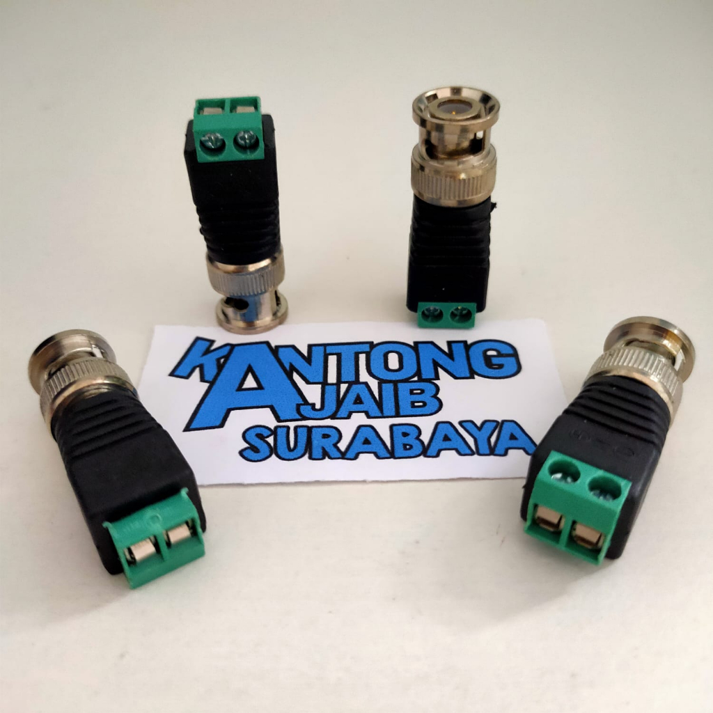 Jual Jack DC BNC Male CCTV Connector Konektor Balun Coaxial Konektor Camera CCTV BNC Baut BNC ...