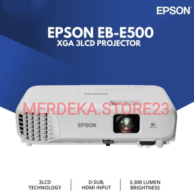 Jual EPSON EB-E500 EB E500 EBE500 PROJECTOR 3LCD PROYEKTOR XGA 3300 ...