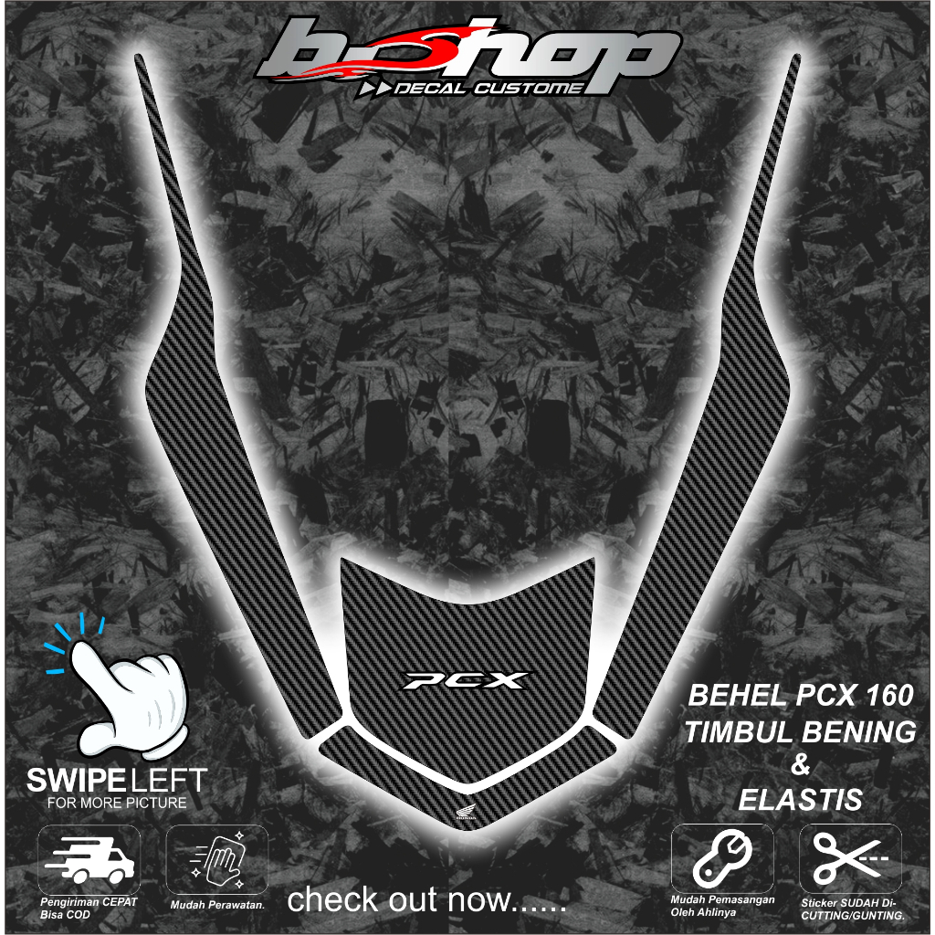 Jual behel pcx 160 carbon 2024 ke bawah bening timbul behel new pcx ...