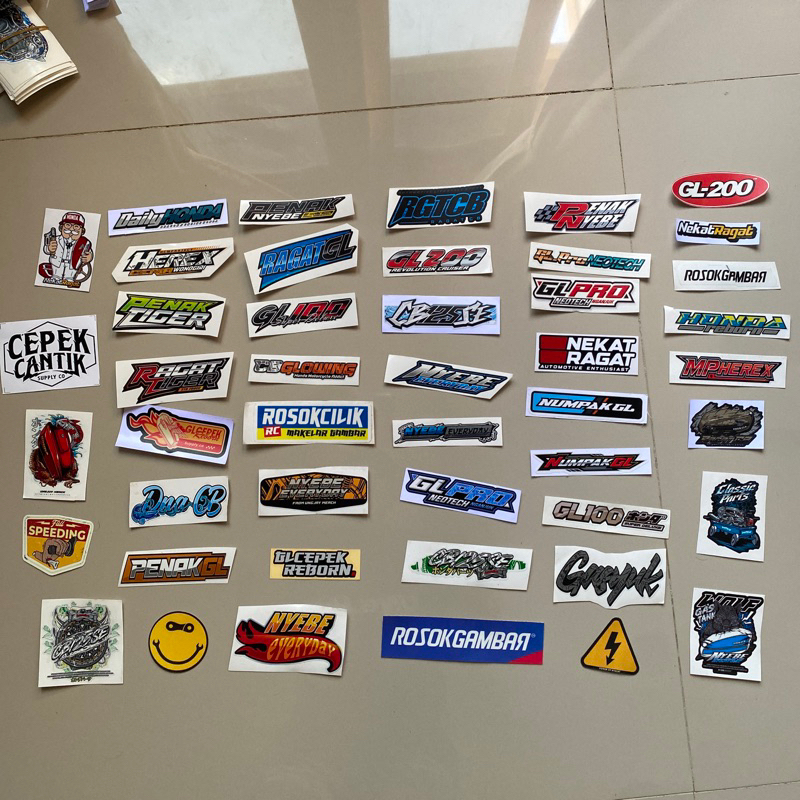 Jual STICKER CB MP GL TIGER CEPEK | 10 RB 5 PCS | Shopee Indonesia