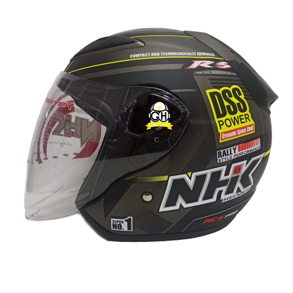 Jual HELM NHK R6 MOTIF RALLY BLACK DOFF SILVER | Shopee Indonesia
