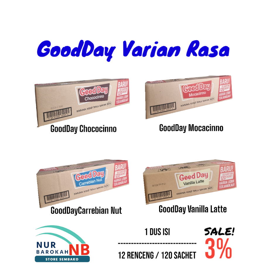 Jual GoodDay Varian Rasa Carrebian Nut, Chococinno, Mocacinno, Vanilla ...