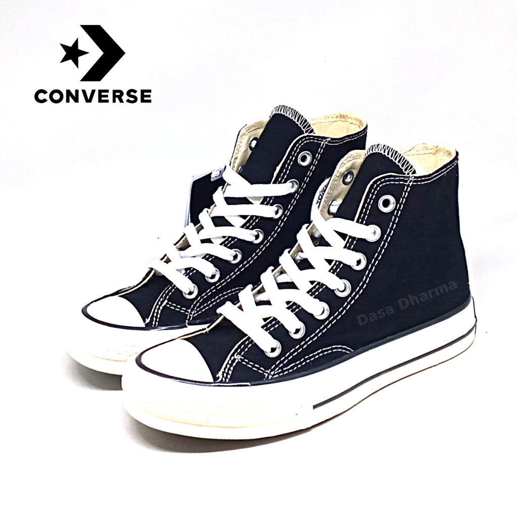 Jual Sepatu Konverse Pria Tinggi Sneakers Hitam Putih | Shopee Indonesia