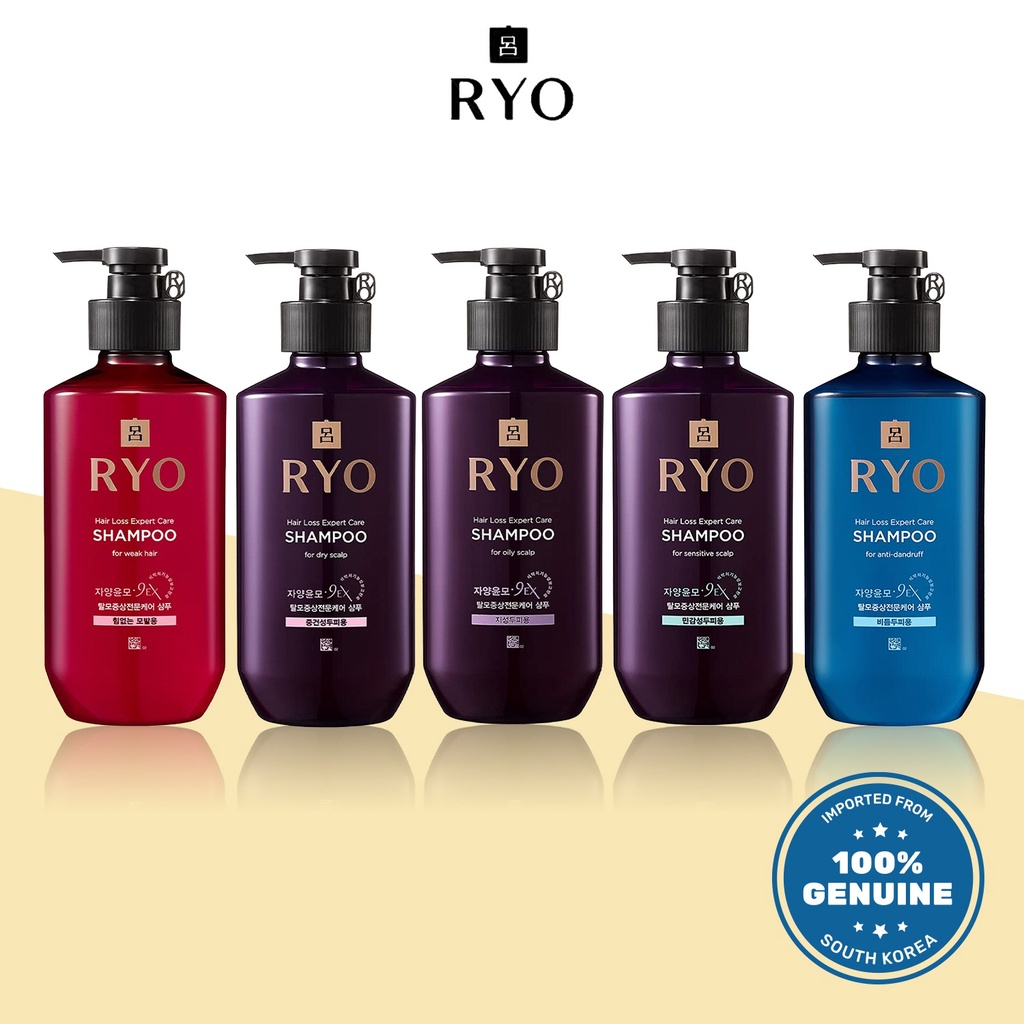 Jual asli Korea Shampoo RYO Hair Loss Expert care Shampoo for oily/dry ...