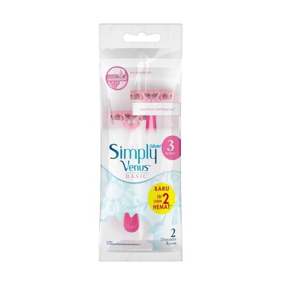 Jual Gilette Simply Venus Basic Isi 2 (Pisau Cukur) | Shopee Indonesia