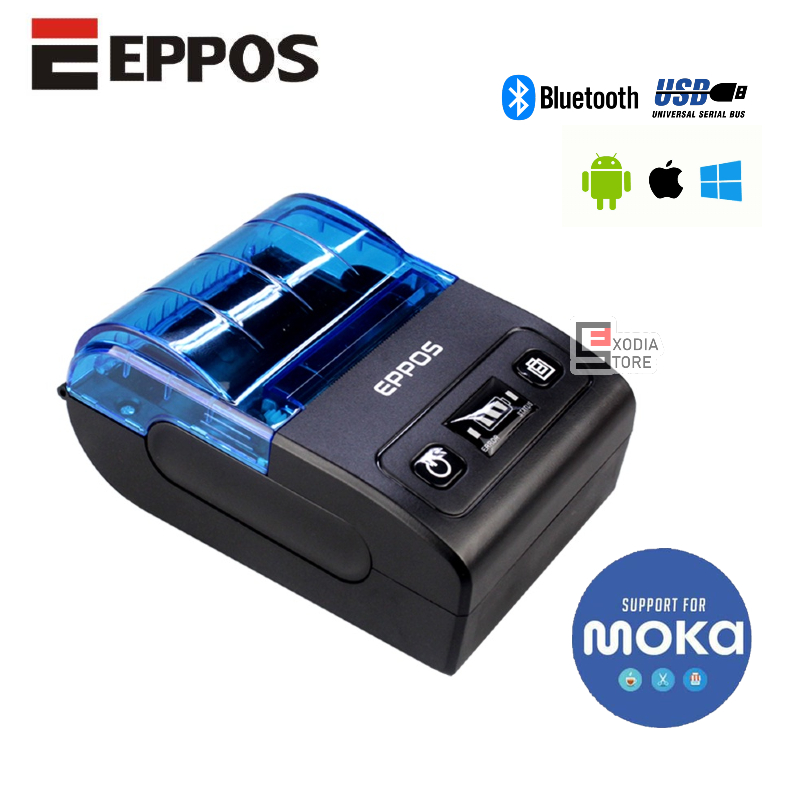 Jual Mini Portable Thermal Printer Bluetooth Baterai Rechargeable EPPOS EP5821 PPOB / Kasir 58mm ...