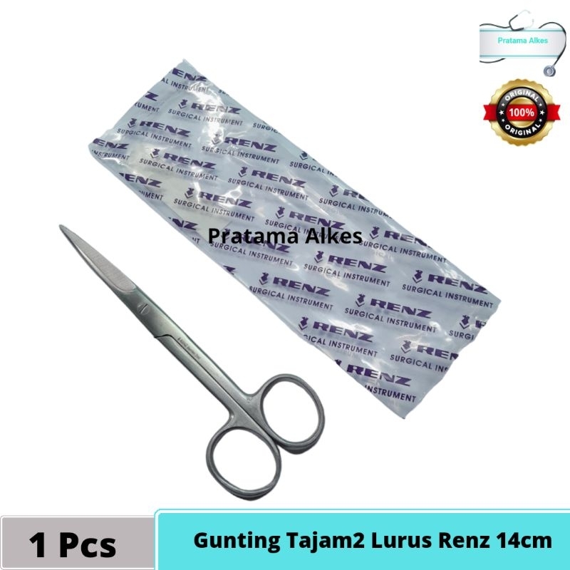 Jual Gunting Tajam Tajam 14cm RENZ Lurus / Bengkok / Gunting TaTa 14 cm ...