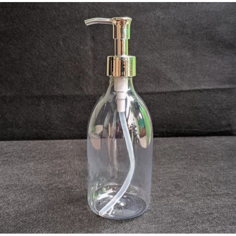 Jual BOTOL PUMP 300ML SABUN CAIR SCL TUTUP CLIP OIL SILVER 300 ML PET CLEAR | Shopee Indonesia