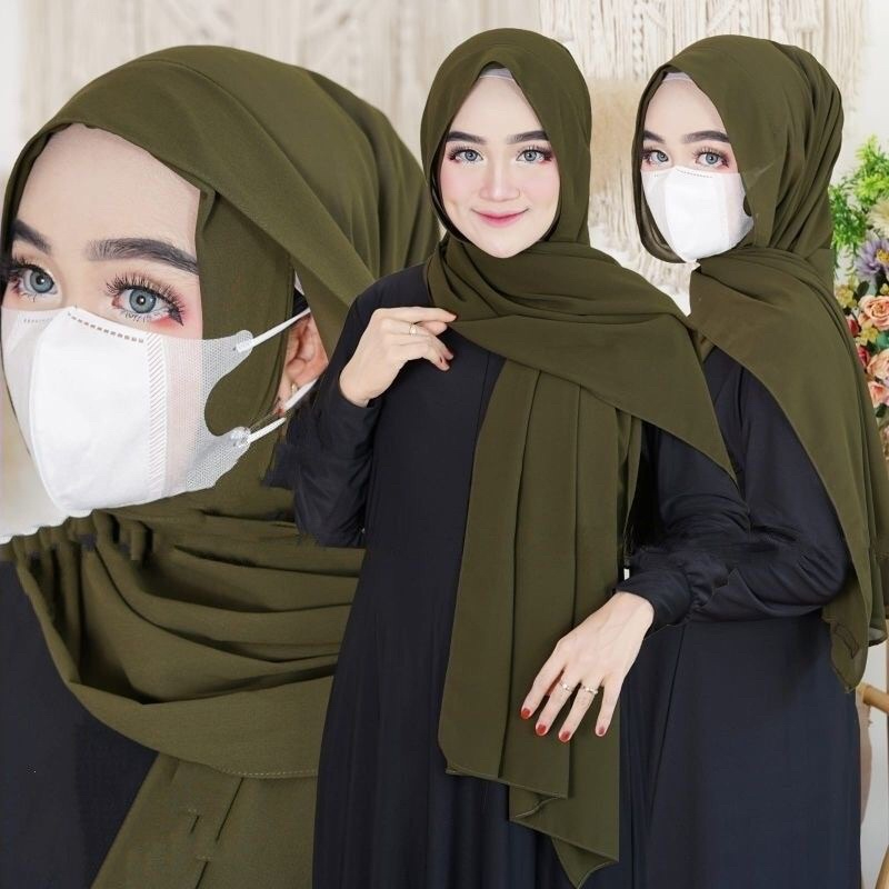 Jual Pashmina Instan Inner 3in1 / Hijab Pashmina Oval 3in1 Instan ...