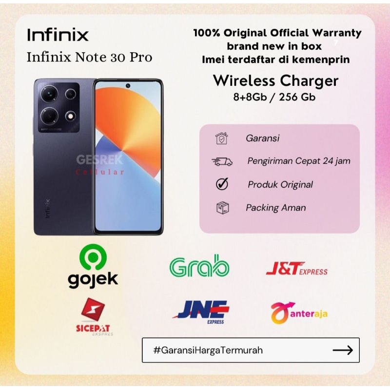 Jual Infinix Note 30 PRO 8/256 - Garansi RESMI | Shopee Indonesia