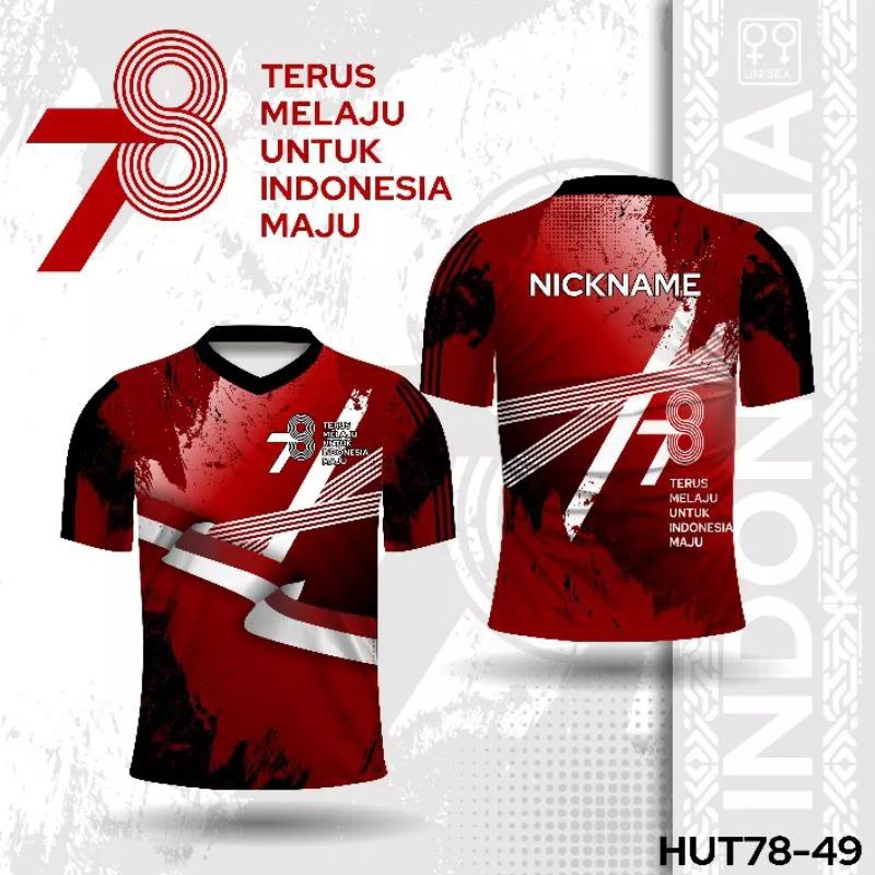 Jual Kaos Jersey HUT RI 78TH Baju Kemerdekaan Indonesia Kaos Dirgahayu Republik Indonesia 2023 ...