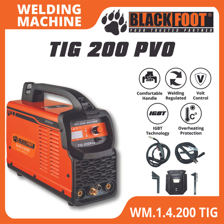 Jual Mesin Travo Las (2 in 1) TIG + MMA 200 PVO BLACKFOOT Argon IGBT Trafo | Shopee Indonesia