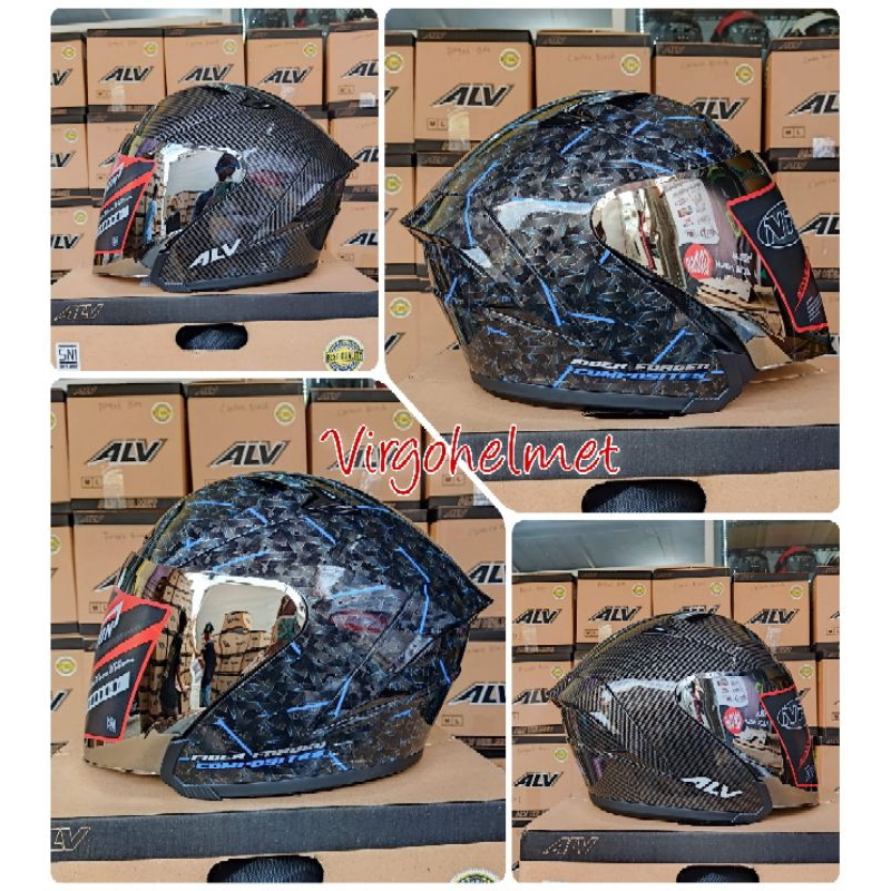 Jual HELM HALFFACE ALV ULTRON MOTIF FIBER FORGED | Shopee Indonesia