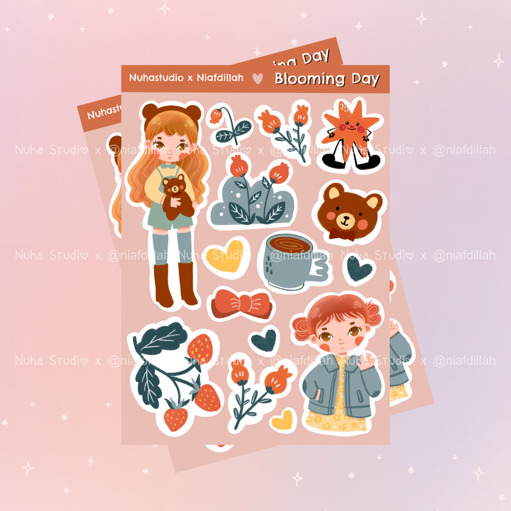 Jual Sticker by niafdillah | Blooming Day Girl Cewek Bunga Tanaman ...