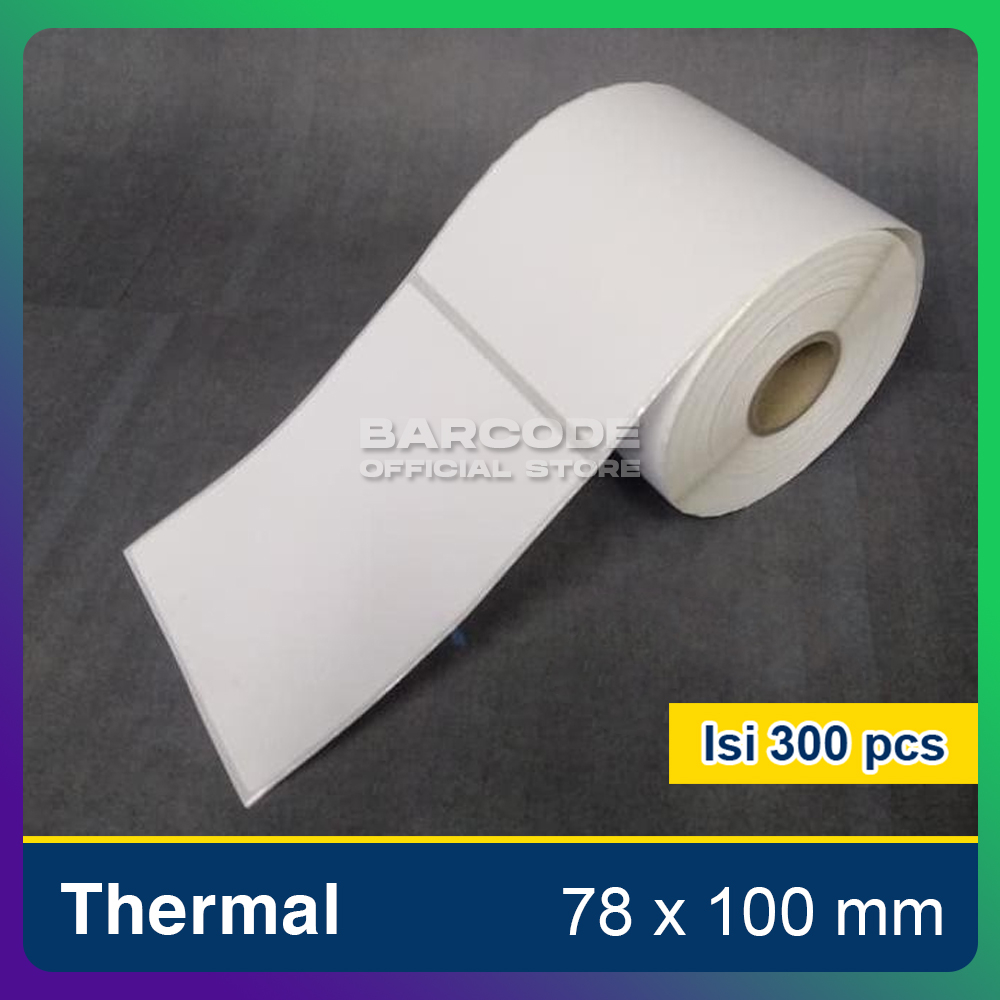 Jual Label Thermal 78x100mm - 78x100 78 x 100 mm 1 Line Kertas Sticker ...