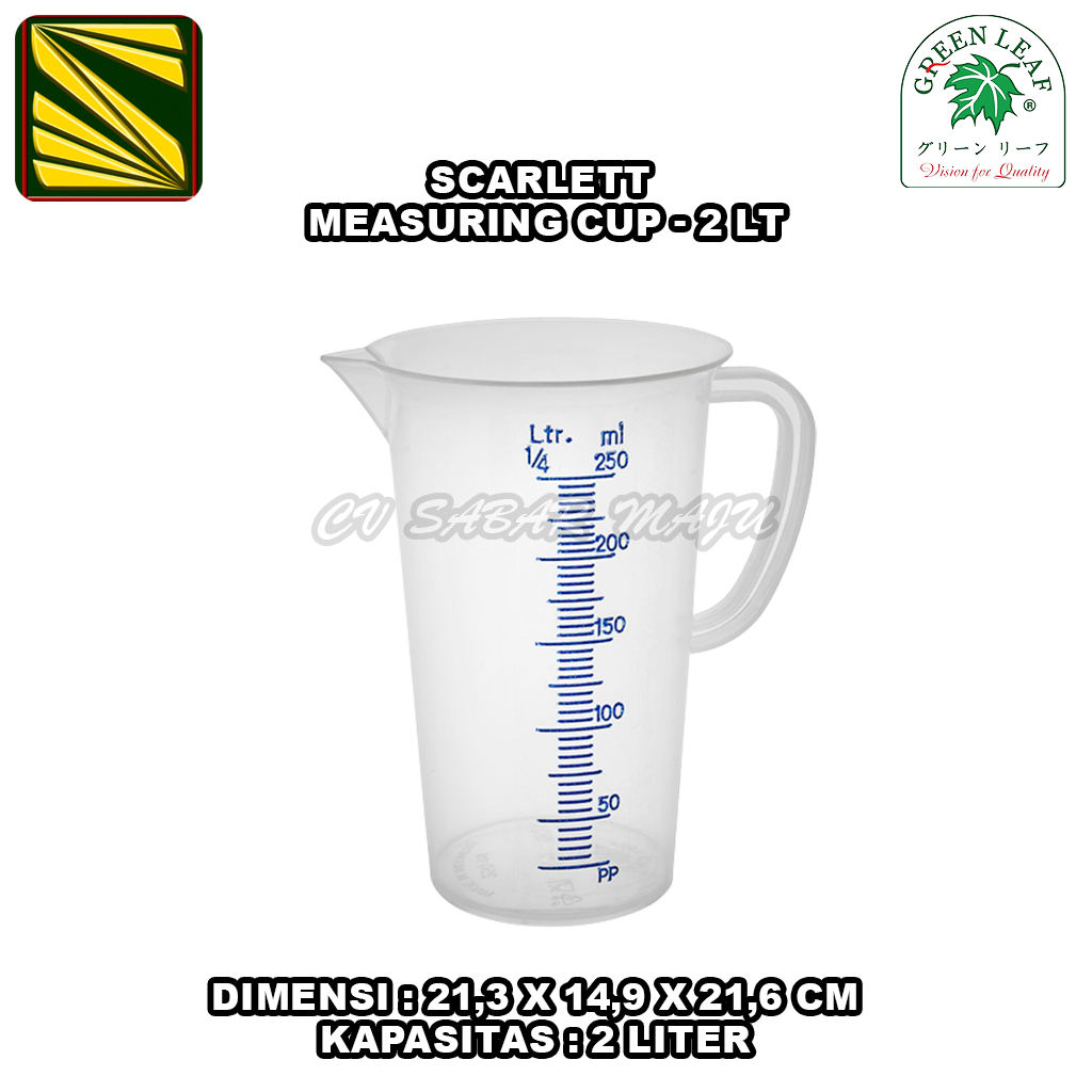 Jual Greenleaf Gelas Takar / Gelas Ukur Tebal Transparan 500ml, 1000 ml, 2000 ml | Shopee Indonesia