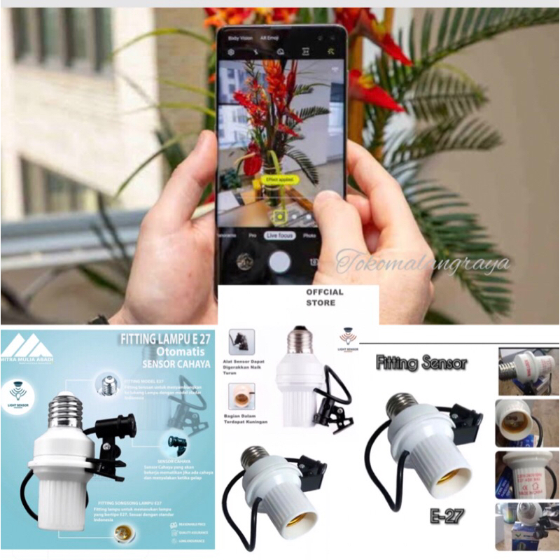Jual fitting lampu sensor cahaya/fitting sensor cahaya | Shopee Indonesia