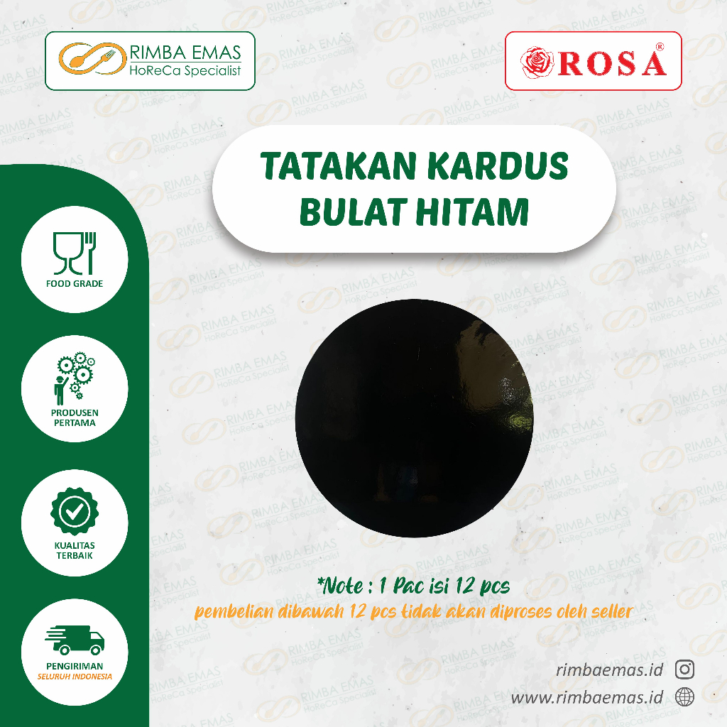 Jual TATAKAN KUE TART KARDUS BULAT HITAM / ALAS KUE TART UKURAN 18,20 ...