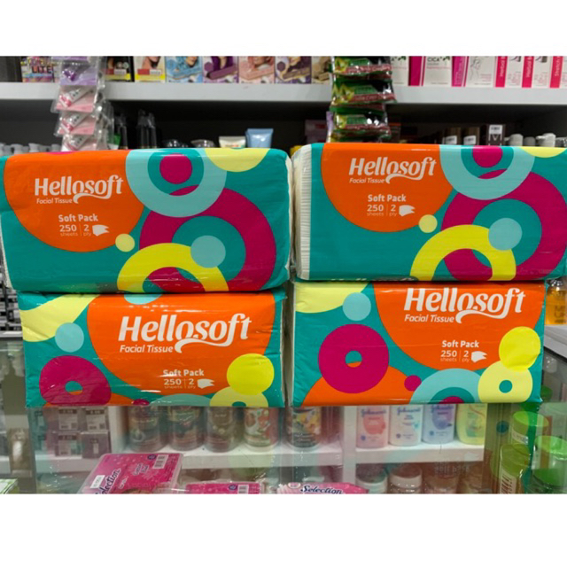 Jual tissue hellosoft 250 sheets 2ply | Shopee Indonesia