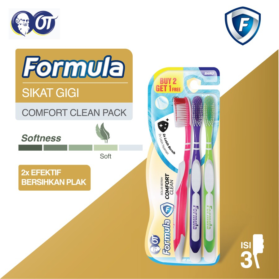 Jual FORMULA SIKAT GIGI COMFORT CLEAN PACK [3 PCS] | Shopee Indonesia