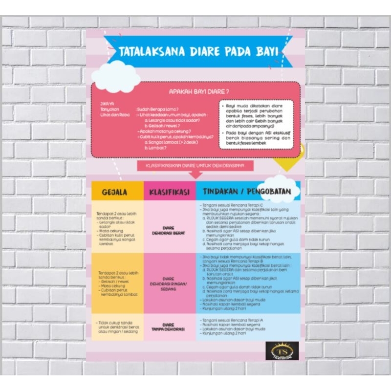 Jual Poster Kesehatan dan Kebidanan Tentang Penatalaksanaan Diare Pada ...