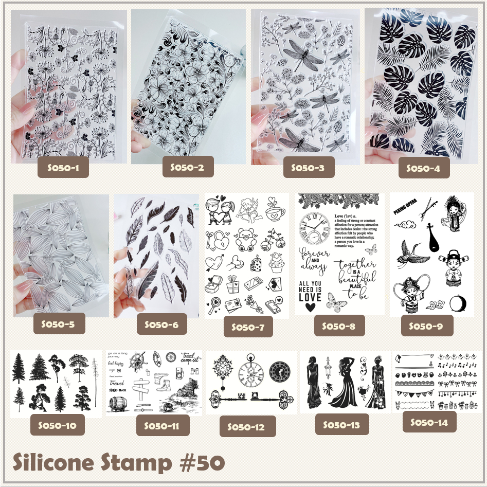 Jual LovelyCraftStore | S 50 Transparent Silicone rubber Clear Stamp ...