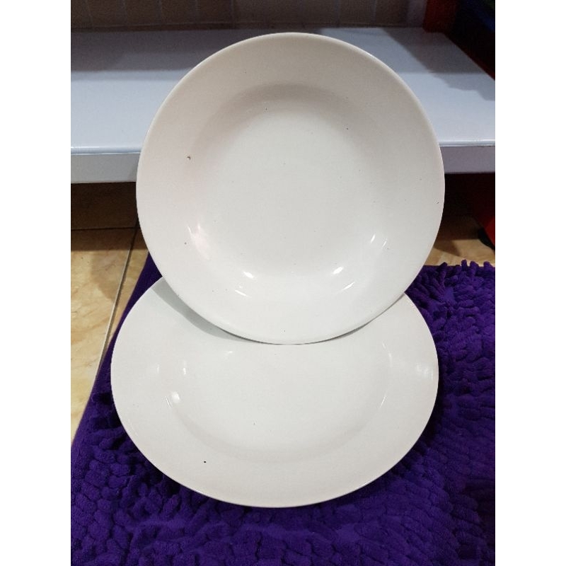 Jual Piring makan putih polos keramik/Piring makan 9 inch | Shopee ...