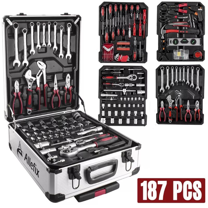 Jual Tool Kit 187 in 1 Set Perkakas Bengkel dan Koper Lengkap // Set ...