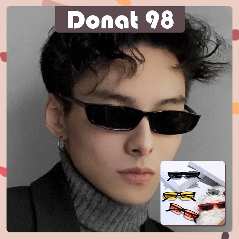 Jual Kacamata Hitam Kotak Persegi Panjang kecil Pria dan Wanita ...