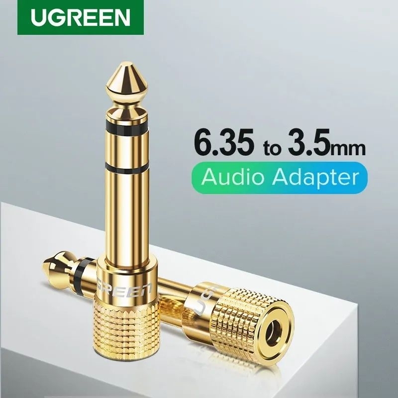 Jual UGREEN 6.5mm 6.35mm Male To Jack 3.5mm Female Adapter Converter Audio Aux Stereo | Shopee ...