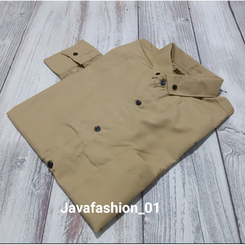 Jual Kemeja Polos Pria Coksu Mocca | Shopee Indonesia