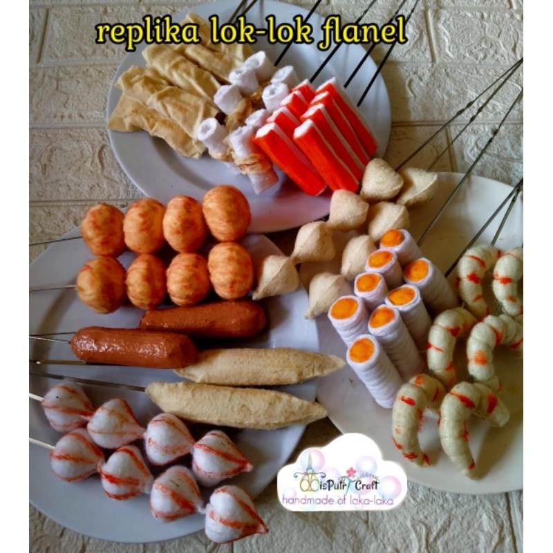 Jual replika makanan lok-lok flanel | Shopee Indonesia