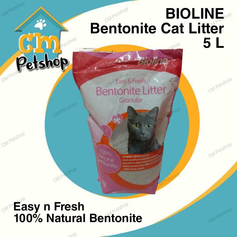 Jual Bioline Bentonite Cat Sand 5 Liter Pasir Kucing Cat Litter ...