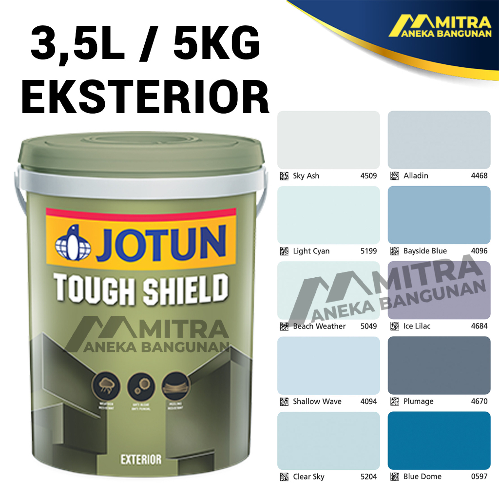 Jual CAT TEMBOK EKSTERIOR JOTUN TOUGH SHIELD 3,5 LITER / BIRU / JOTUN ...