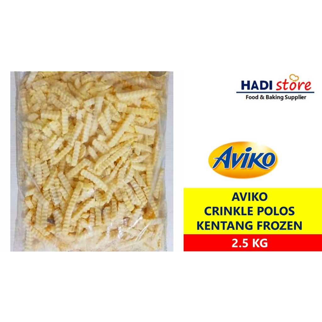 Jual AVIKO KENTANG GORENG CRINKLE CUT FRENCH FRIES 12 MM POLOS - 2.5 KG ...