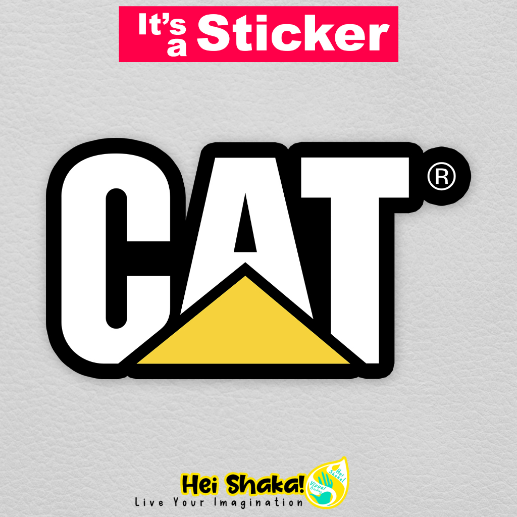 Jual Heishaka Stiker Cat Caterpillar Hitam Sticker Vinyl Anti Air ...