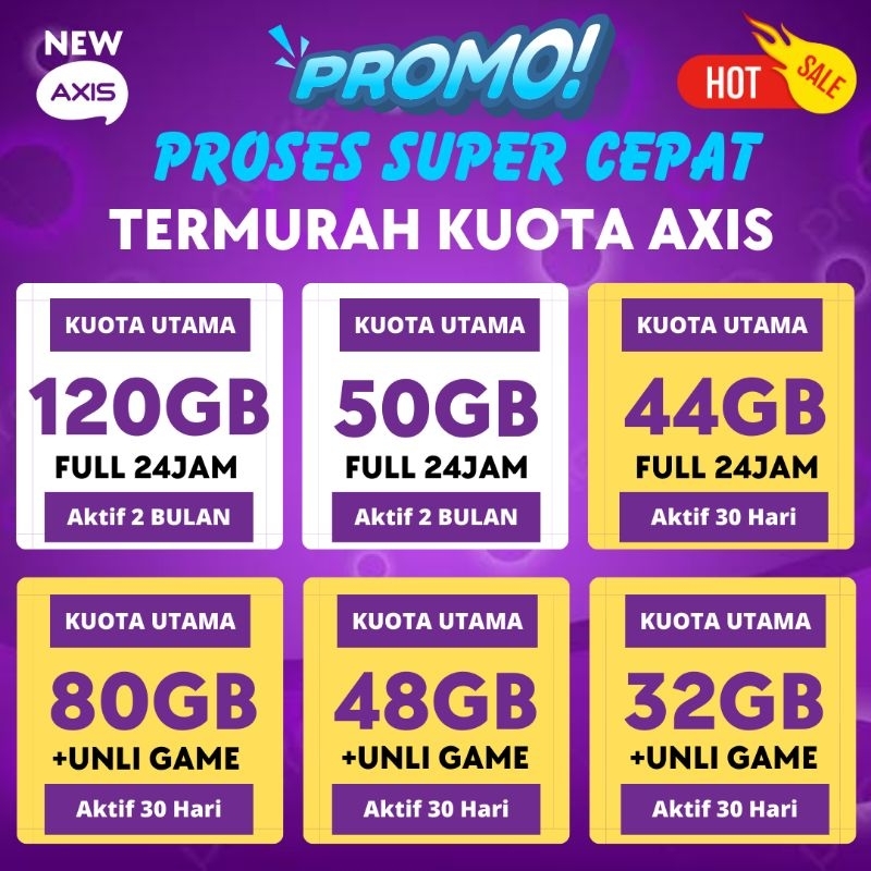 Jual TERMURAH ISI ULANG KUOTA AXIS NASIONAL AXIS BRONET VOUCHER AXIS AIGO 120GB 60GB 50GB 44GB ...