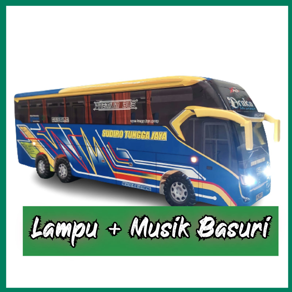 Jual Miniatur bus bis Lampu dan Musik Telolet basuri | Shopee Indonesia