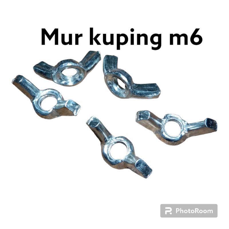 Jual mur kuping m6 wing nut kupu kupu stainlees | Shopee Indonesia