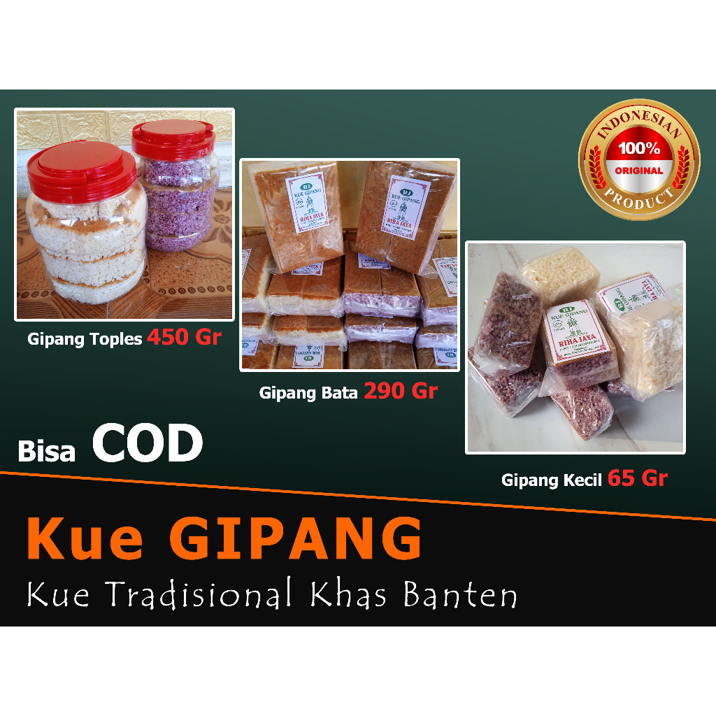 Jual Kue GIPANG Selai Kacang ASLI /Kue Tradisional/ Kue Jadul/ Semua ...