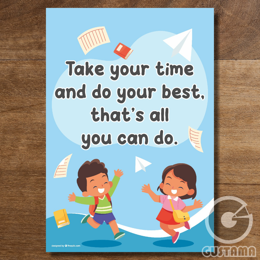 Jual Poster Qoutes Motivasi Anak Bahasa Inggris Part 1, Poster Edukasi ...