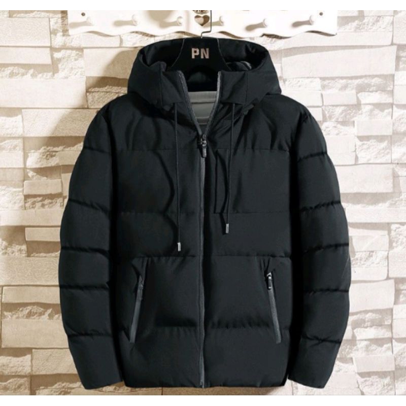 Jual HNF - Jaket Winter Jaket gelembung Pria Warna Hitam Jaket musim ...