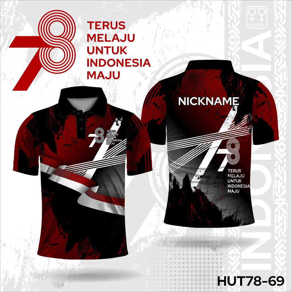 Jual Jersey polo hut kemerdekaan ri ke 78 kaos baju 17an 2023 | Shopee Indonesia